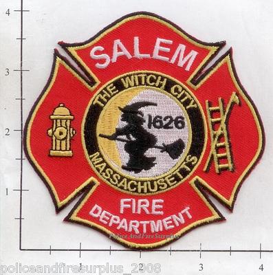 Massachusetts - Salem MA Fire Dept Patch v4 - The Witch City POINTY HAT | eBay