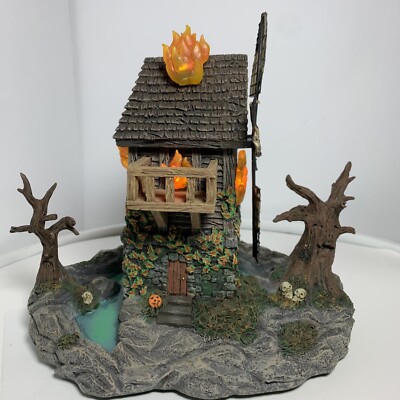 Hawthorne Village Frankenstein Burning Windmill Working Sculpture A2893 ...