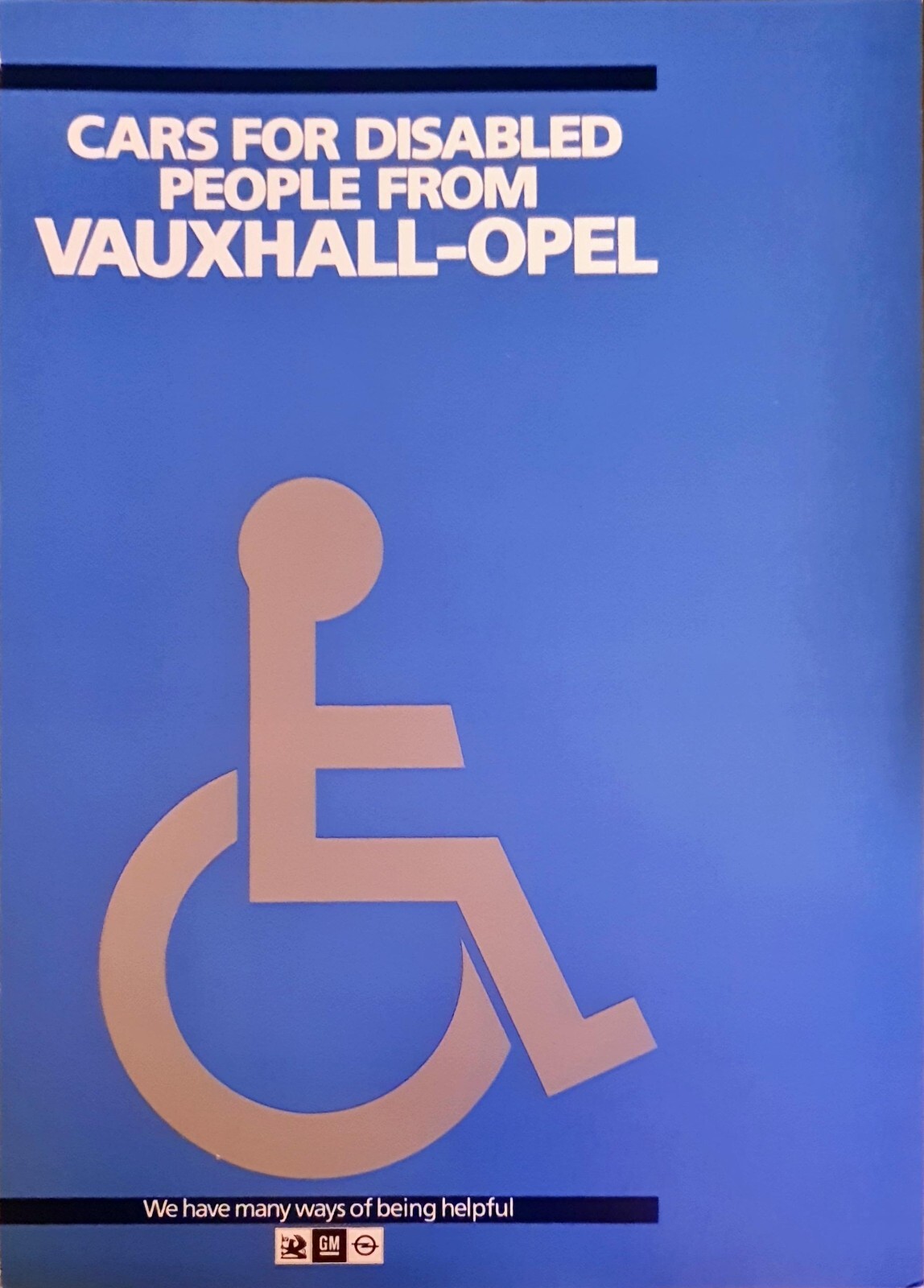 Vauxhall-Opel Cars for disabled people brochure 1985 | eBay UK