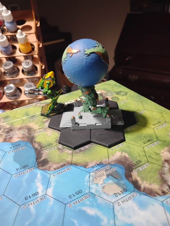 Battletech Terrain Atlas Statue 3D Printed, Hand-Painted, Hexed | eBay