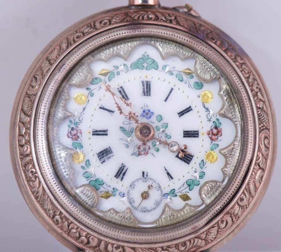 Antique Silver Engraved Pocket Watch for Chinese Market-Qing Dynasty ...