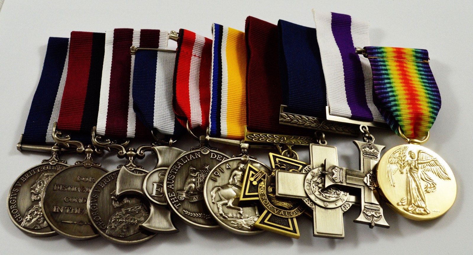 Collection of 10 World War 1&2 Service Medals with Ribbons. Highest ...