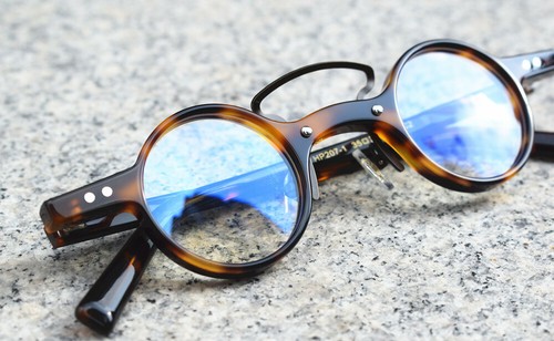 Vintage Hand Made Acetate Retro Small Round Eyeglass Frames Glasses ...
