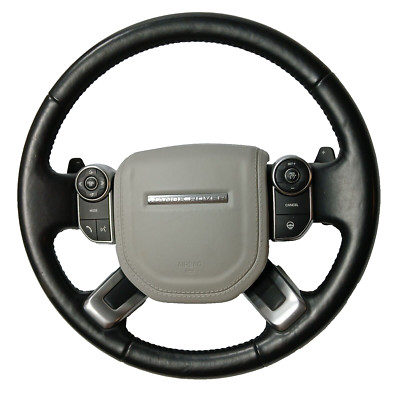 RANGE ROVER VOGUE L405 HEATED BLACK LEATHER STEERING WHEEL COMPLETE ...