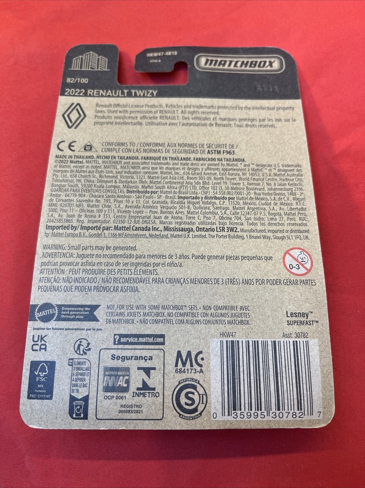 Matchbox 2023 MBX 70 Years Team Renault 82/100 Blue 2022 Renault Twizy ...