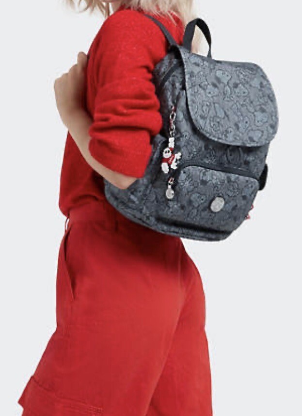 KIPLING X PEANUTS City Pack Snoopy Doggy Denim Print Backpack New | eBay