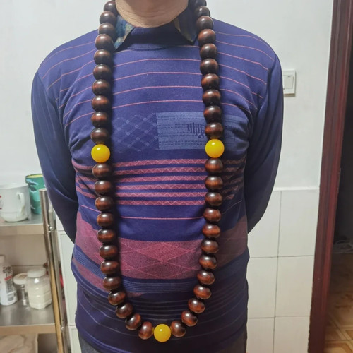 30mm*54 Big Buddha Prayer Beads Shaolin Temple Monks Blessing Red ...