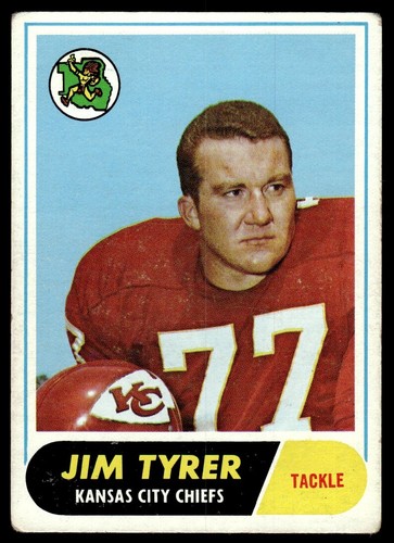1968 TOPPS JIM TYRER KANSAS CITY CHIEFS #15 | eBay