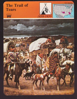 THE TRAIL OF TEARS Cherokee Indians Native American 1979 STORY OF AMERICA CARD | eBay