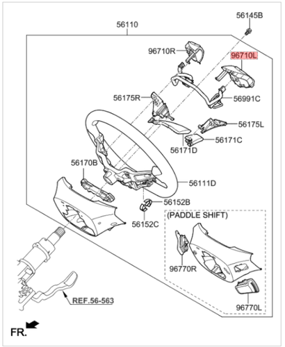 GENUINE BRAND NEW SWITCH ASSY-STRG REMOTE LH SUITS HYUNDAI ELANTRA 2018 ...