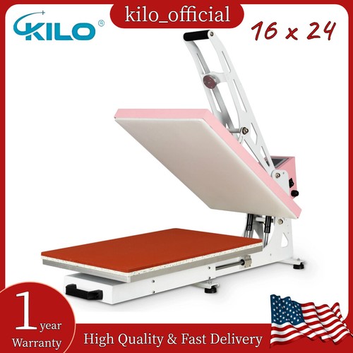 KILO 16 x 24 Semi-automatic Heat Press Machine Slide-out Base T-Shirts ...
