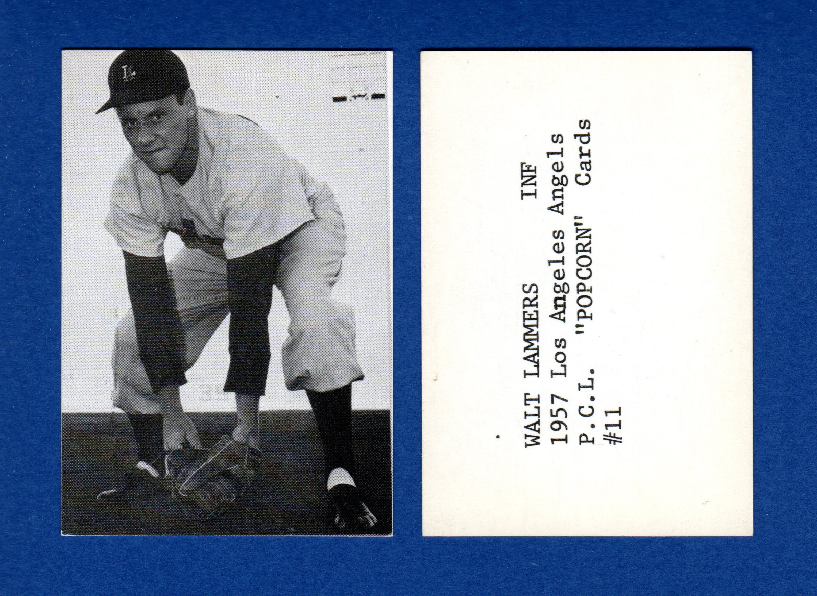 1957 PCL Popcorn: #11 WALT LAMMERS, Los Angeles Angels | ca.1974 Ed ...