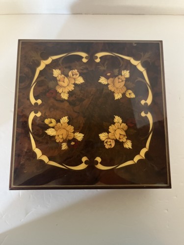 Sorrento Specialties Music Box Inlaid Wood Handmade Works Key Mozart ...