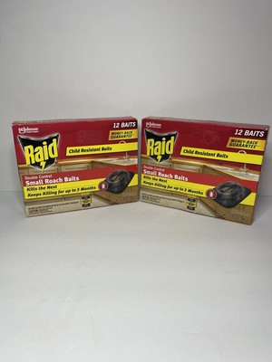 Lot Of 2 Raid Double Control Small Roach Baits 12 each 24 Total Defense System | eBay