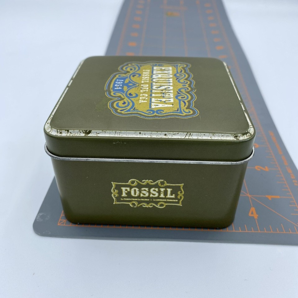Fossil Genuine Authentic Exquisitea Fossil Del Cea Watch Tin Empty Box ...