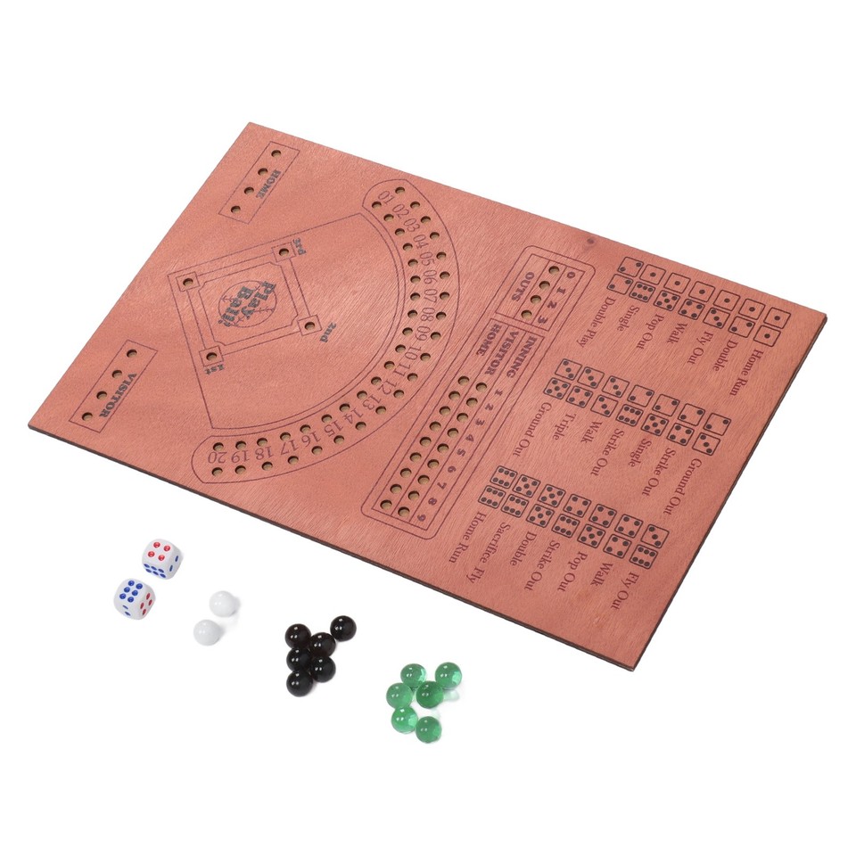 Baseball Dice Board Game Wooden Fun Baseball Battle Table Game With ...