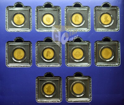 The most expensive Coins Set in Gold 10 X 1/1000 Oz 999 Gold Coins | eBay