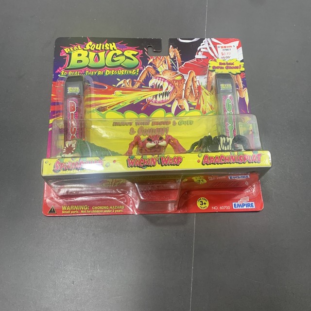 Vintage 1996 Empire Real Squish Bugs Splatapiller Wackin Wasp ...