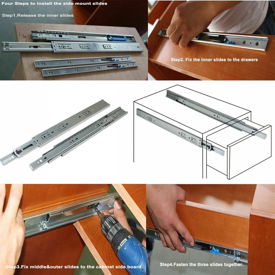 350mm-700mm Heavy Duty Fully Extension Ball Bearing Drawer Cabinet ...