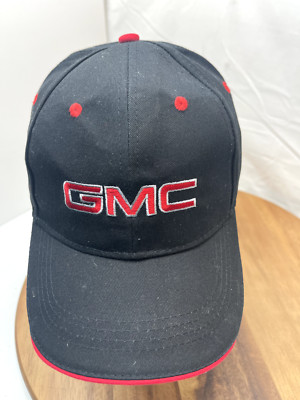 GMC Hat Cap Logo Contrast Black Red Baseball Cap Hat Strapback New | eBay