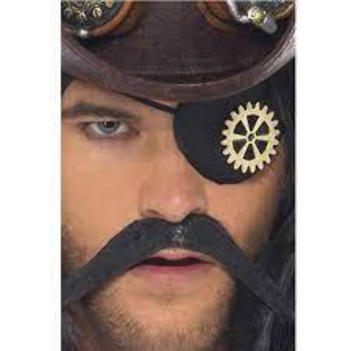 Pirate Eyepatch Black Steampunk Cog Adults Fancy Dress Accessory | eBay