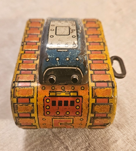 Vintage MARX wind up turnover tank...works | eBay