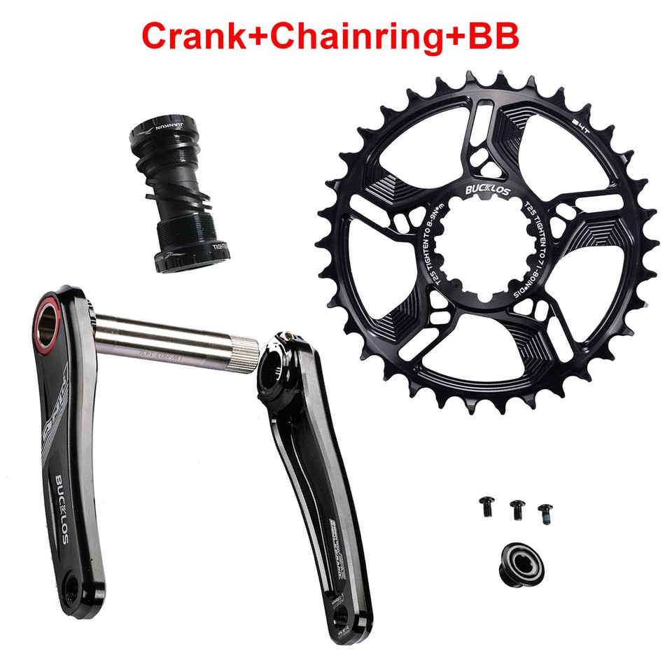 BUCKLOS MTB Crankset BB 32/34/36/38T Chainring Narrow Wide 170/175mm ...