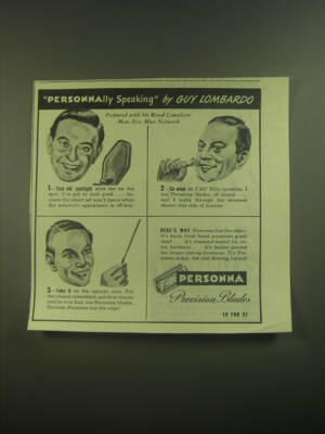 1945 Personna Razor Blades Advertisement - Personnally speaking by Guy ...