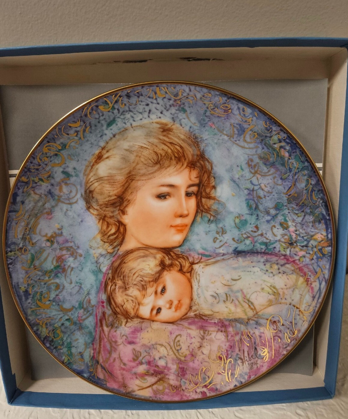 THE EDNA HIBEL MOTHER'S DAY PLATE 1994 "ABBY & LISA" PLATE 9236C BY ...