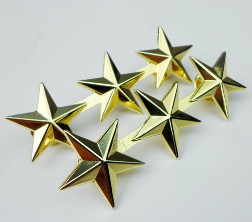 WWII WW2 A Pair Of US Army Officer 3 Stars General Rank Badges Pin ...