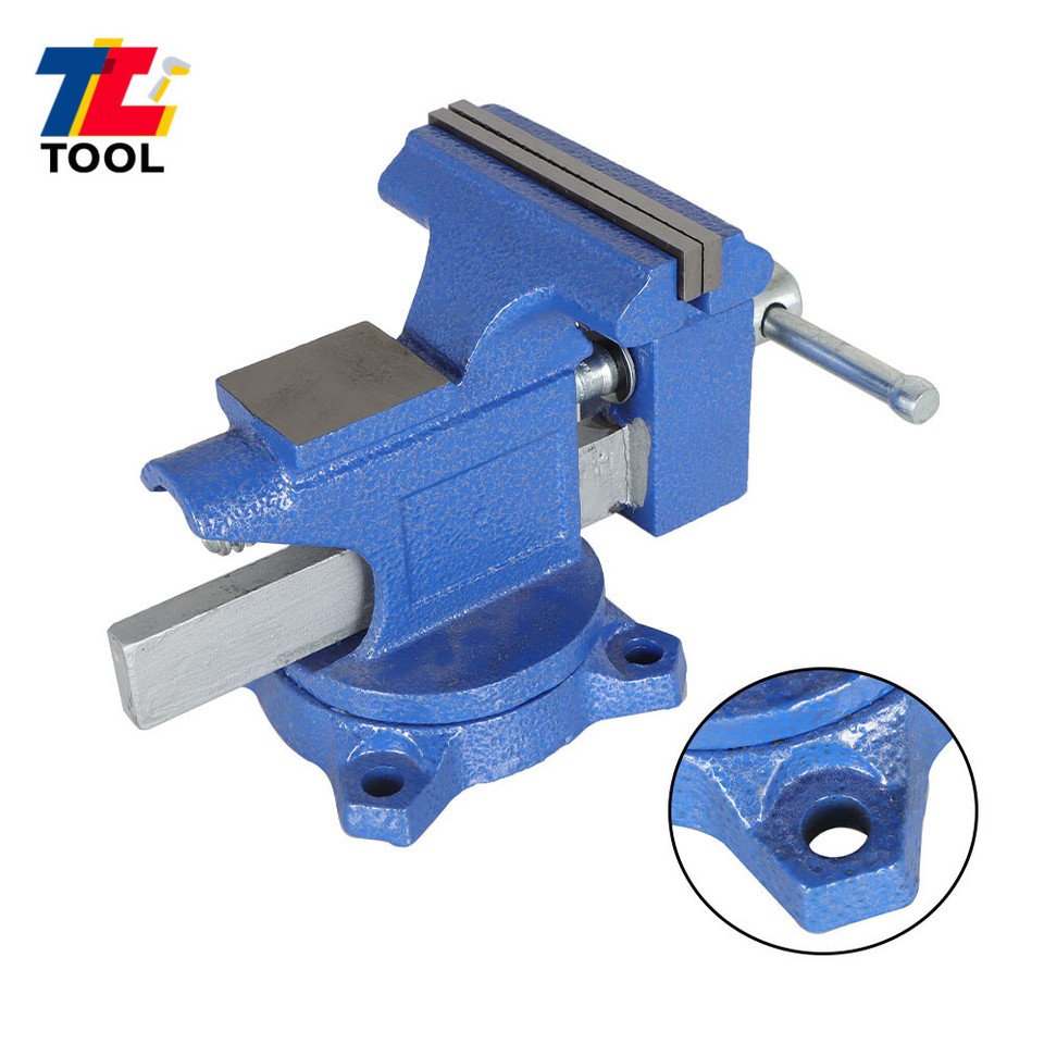 4-1/2" Vice For Workbench with Anvil Swivel Locking Base Table Top ...