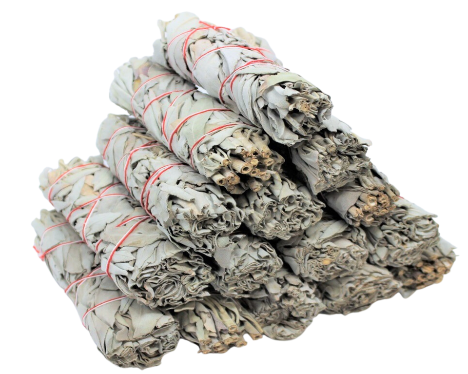 White Sage Smudge Sticks & Palo Santo Wood Bundle (4+4): Fresh Aromatic ...