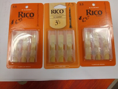 Rico 3.5 Clarinet reeds 3 - 3 packs total 9 reeds | eBay