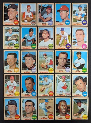 1968 Topps Baseball Set Break 25 Cards | eBay