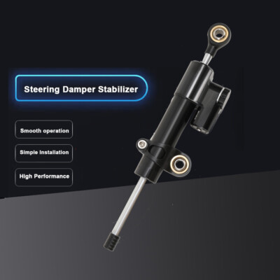 For Universal Motorcycle Adjustable Steering Damper Stabilizer Linear ...