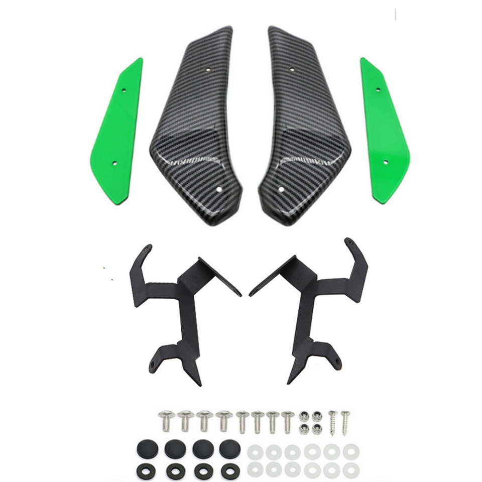 For KAWASAKI NINJA 400 Side Frame Spoiler Winglets Downforce ...