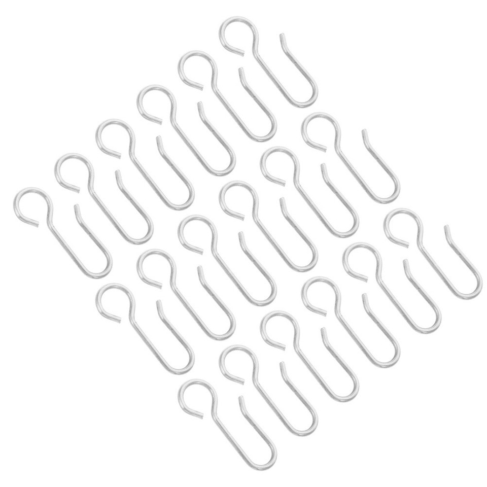 50 Pcs Stainless Steel Drapery Hook Pins Curtain Wire Hooks for Ceiling ...