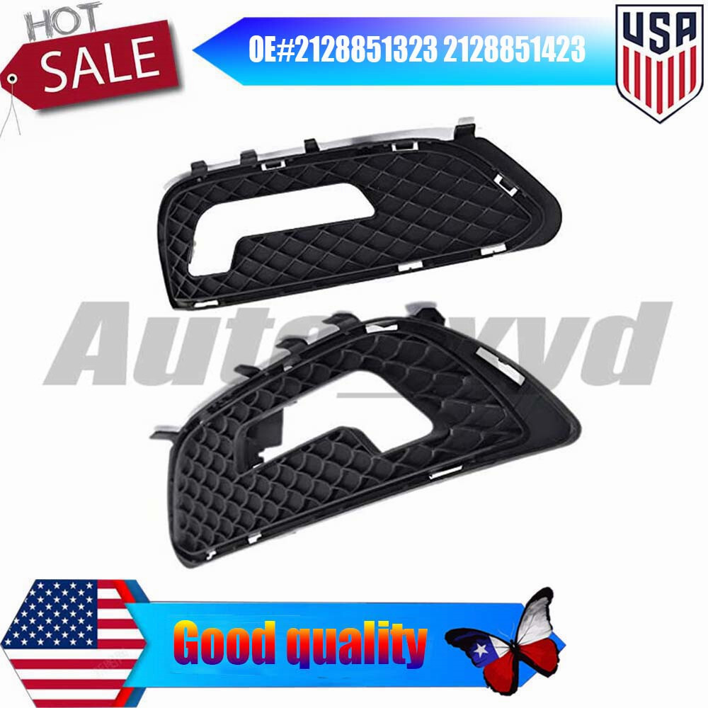 2128851323+2128851423 Fog Light Lamp Grille Cover For Mercedes E300/350 ...