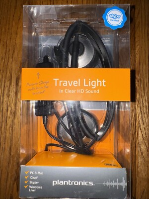 Plantronics Travel Light Audio 478USB Stereo Wideband Folding Headset ...