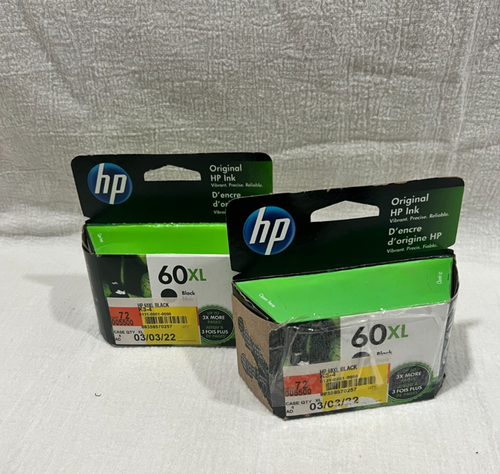 Genuine HP 60XL Ink Cartridge Black 2 pack D1660,D2530,D2545 ...