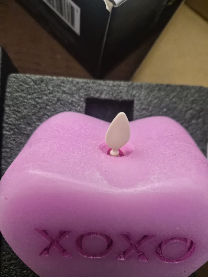 LUMINARA FLAMELESS CANDLE, CANDY HEART XOXO, NIB | eBay