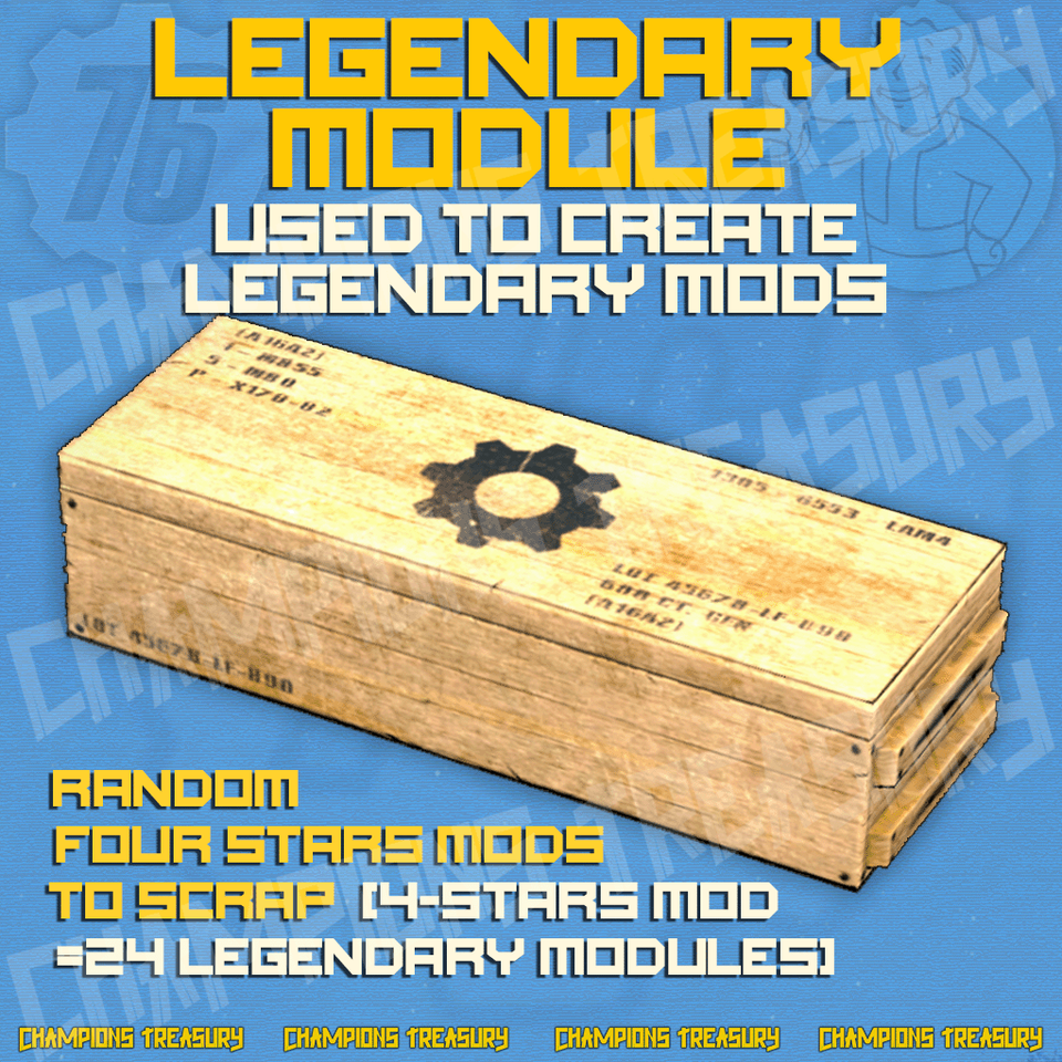 FALLOUT 76 PC CAPS/LEGENDARY MOD/PLANS/OUTFITS/LEGENDARY MODULES/JUNK ...