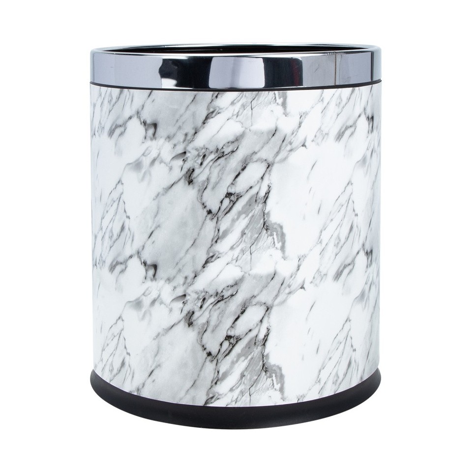 Marbling Trash Can Hotel KTV Garbage Container Office Kitchen Trash Bin ...