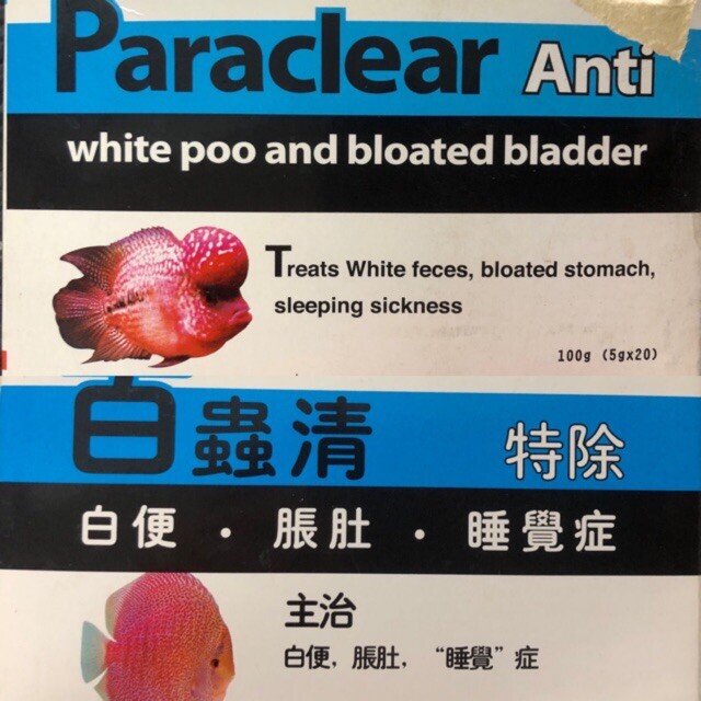 BOX of 20 (5 GM) PARACLEAR for DISCUS/FLOWERHORN/CICHLID | eBay