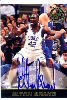 elton brand rc rookie draft auto autograph duke blue devils college ...