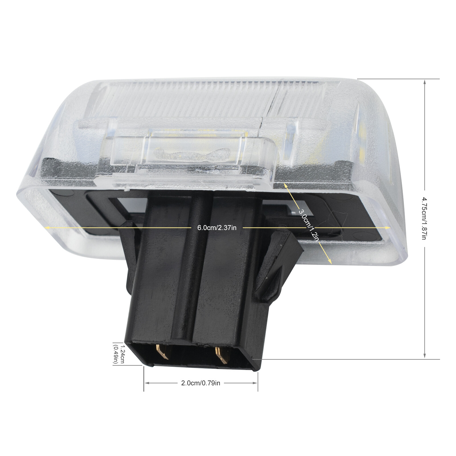 2 x FOR FORD TRANSIT, CONNECT, COSTUM, 1732840 LED NUMBER PLATE LIGHT ...