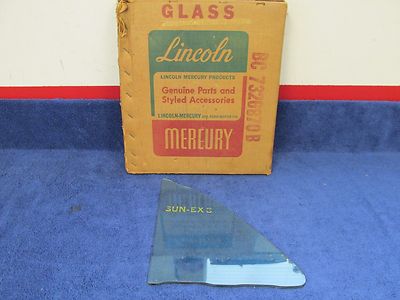 1952-53 MERCURY FOUR DOOR TINTED REAR DOOR VENT WINDOW GLASS NOS FORD ...