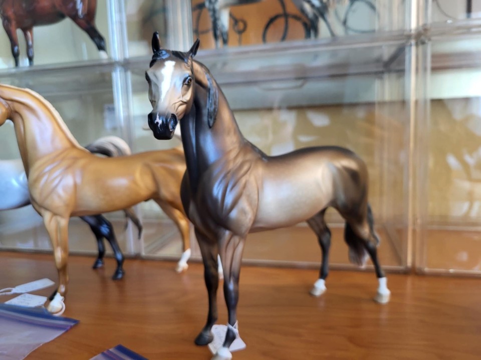 Peter Stone Model Horse Arabian mare bay going grey | eBay