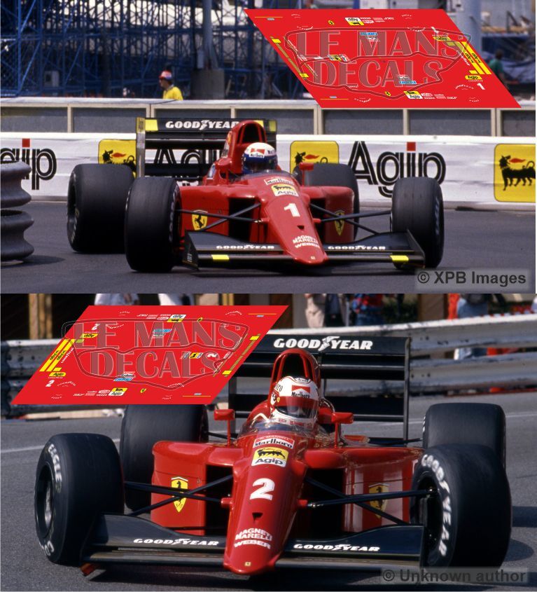 Decals Ferrari F641 Monaco GP 1990 1:32 1:43 24 18 641.2 slot calcas | eBay