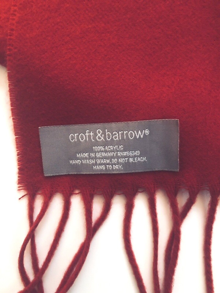 Croft & Barrow Acrylic Red Scarf | eBay